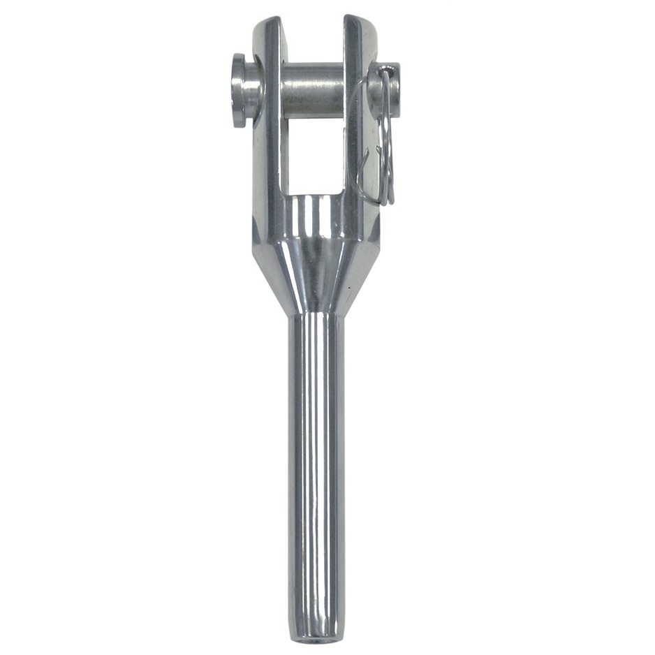 Chape usinée en inox a4 à sertir sur câble | Fix In